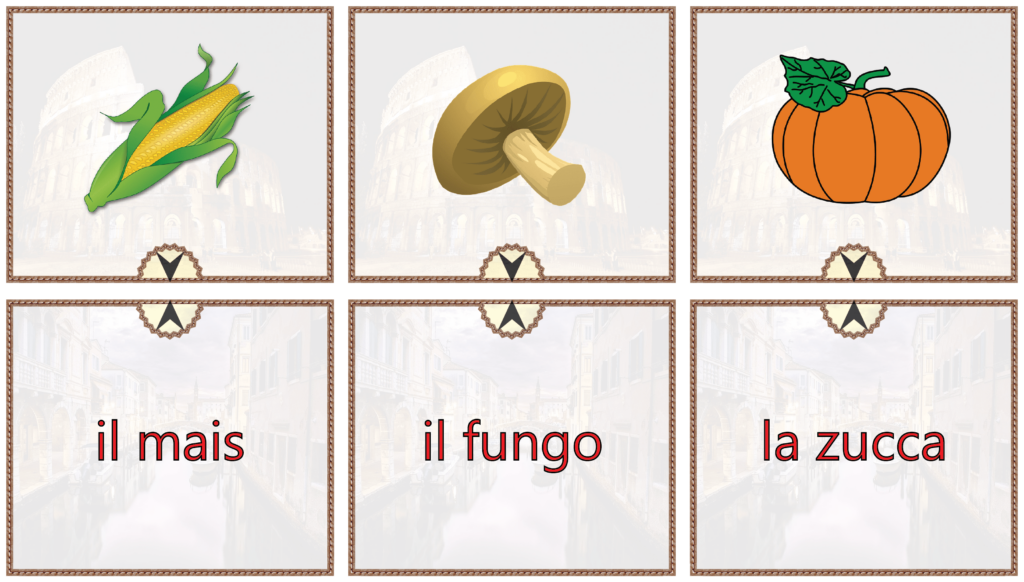 Italian Match - Fruits and Vegetables | Made By Teachers