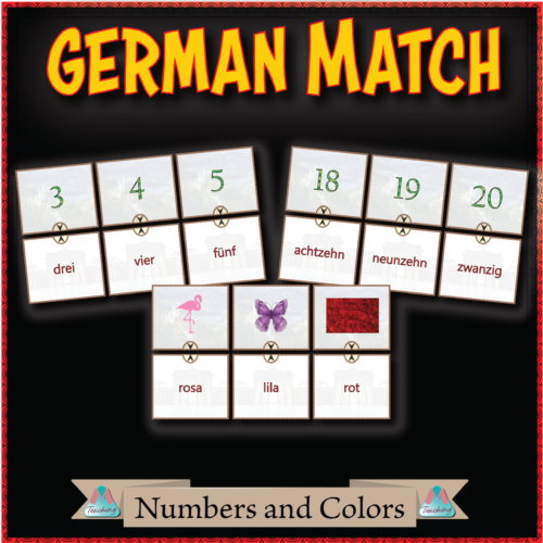 German Match - Numbers and Colors - Made By Teachers