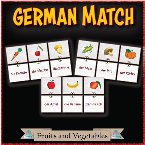 German Match - Fruits and Vegetables - Made By Teachers