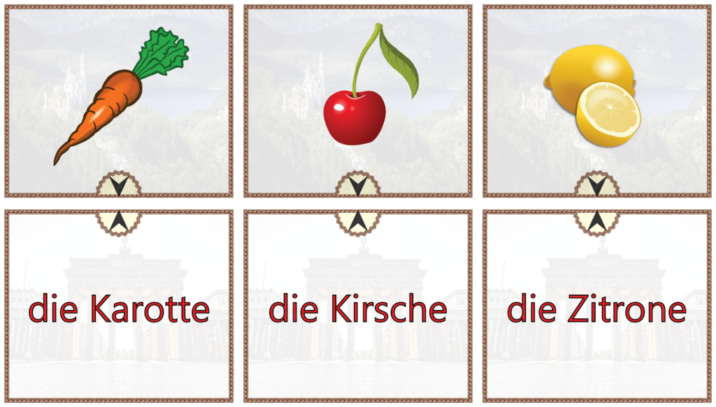 German Match - Fruits and Vegetables - Made By Teachers