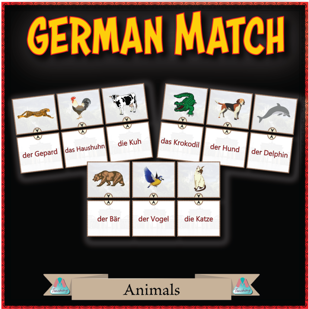 German Match - Animals | Made By Teachers