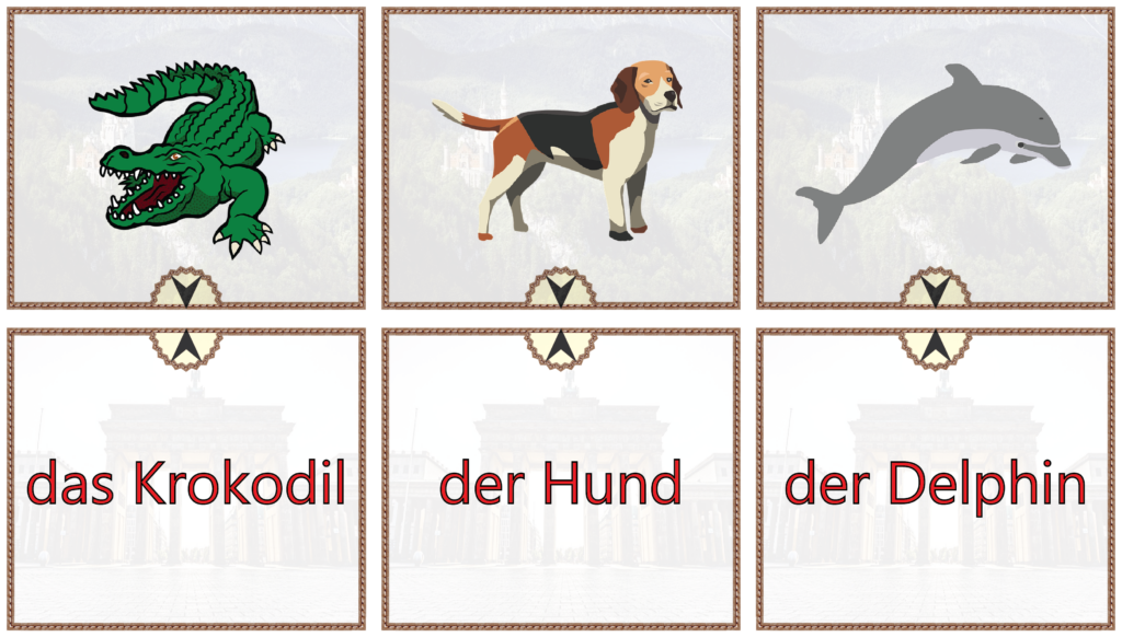 German Match - Animals | Made By Teachers