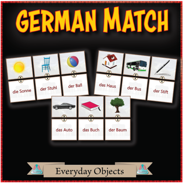 German Match - Everyday Objects - Made By Teachers