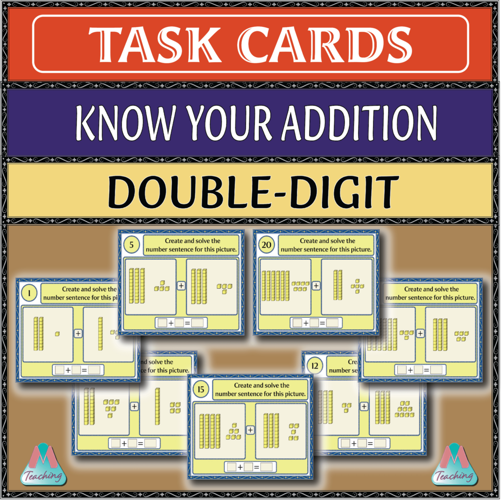 Addition Task Cards - Double-digit - Made By Teachers