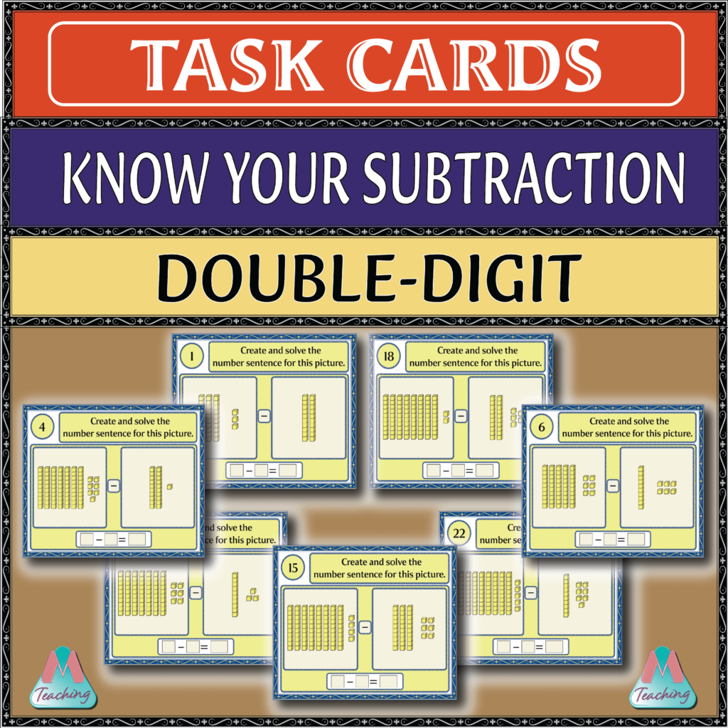 Subtraction Task Cards - Double-digit | Made By Teachers