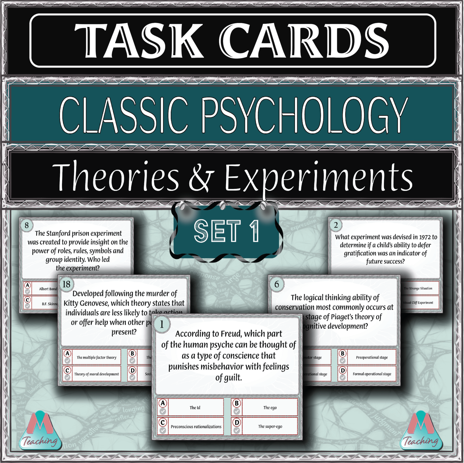 Classic Psychology Theories & Experiments - Set 1 - Made By Teachers