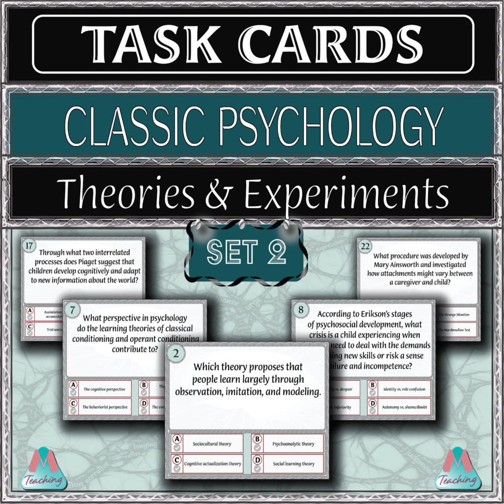 Classic Psychology Theories & Experiments - Set 2 - Made By Teachers