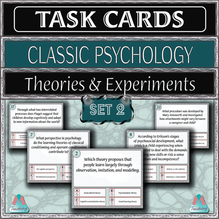 Classic Psychology: Theories & Experiments Bundle - Made By Teachers