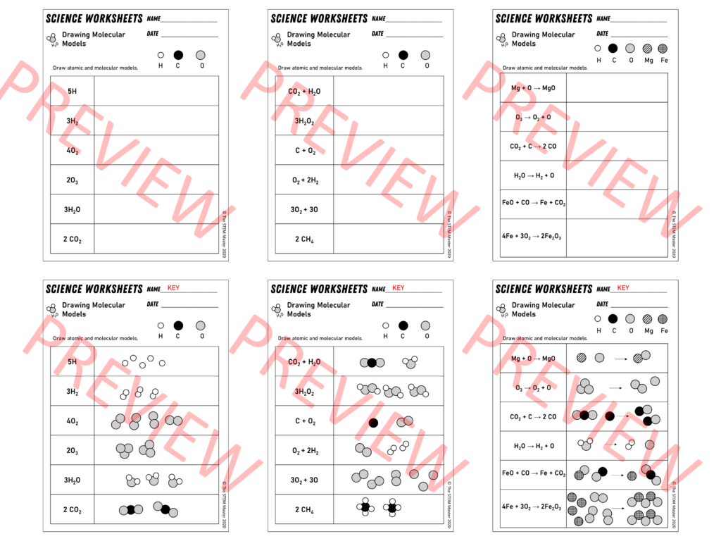 Drawing Molecular Models Worksheets - Made By Teachers