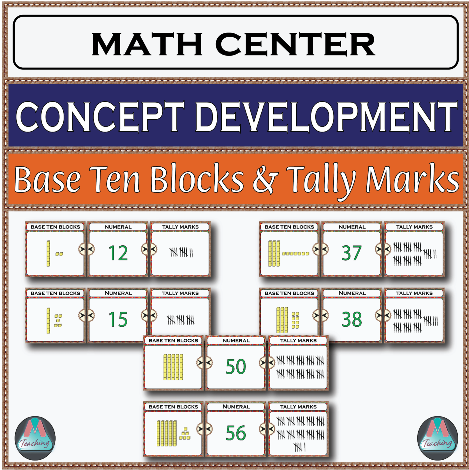 Math Center - Base Ten Blocks and Tally Marks | Made By Teachers