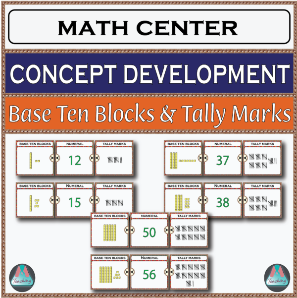 Math Center - Base Ten Blocks and Tally Marks | Made By Teachers