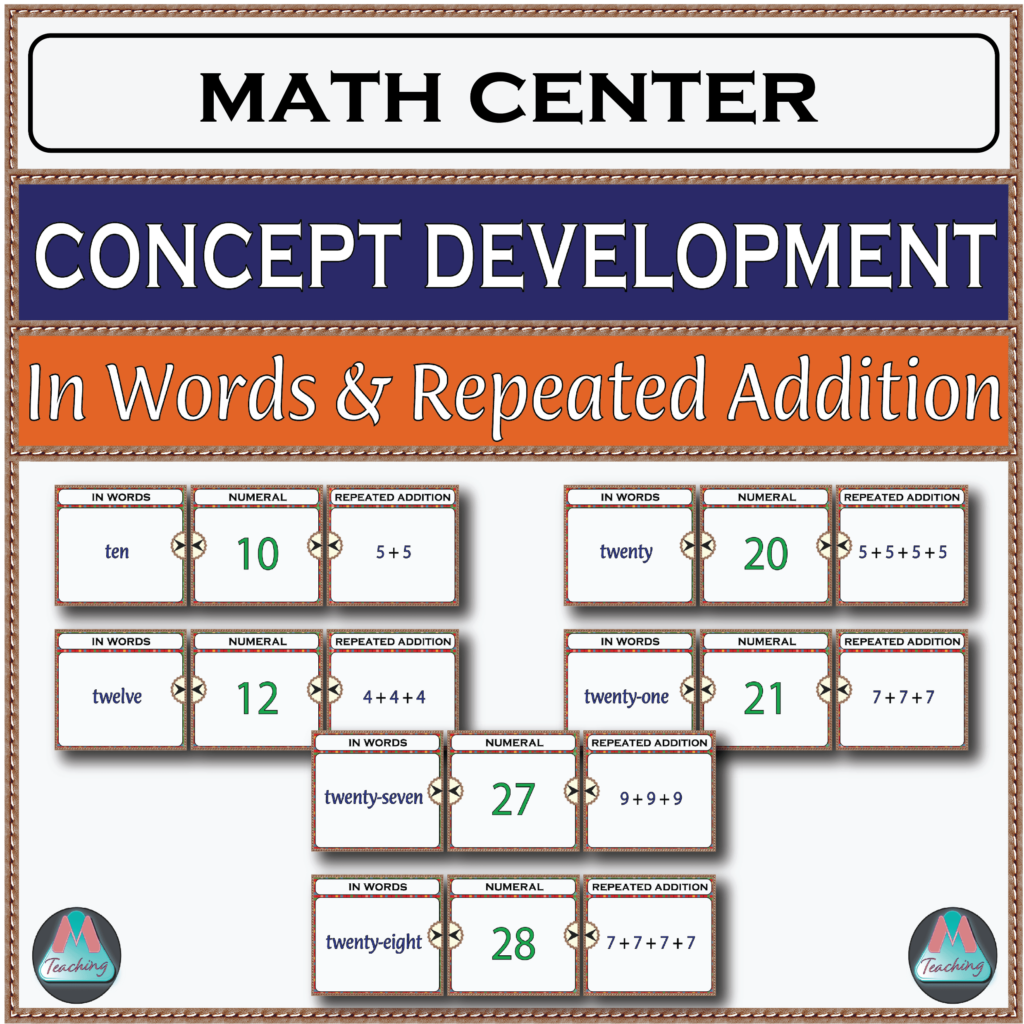 Math Center - In Words and Repeated Addition | Made By Teachers