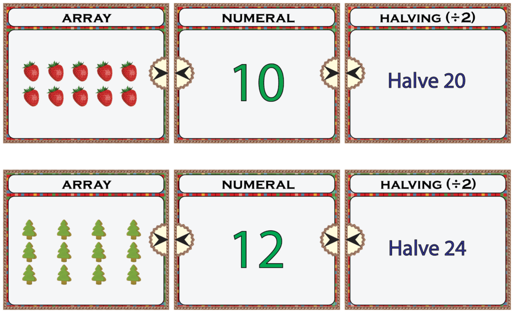Math Center - Arrays and Halving - Made By Teachers