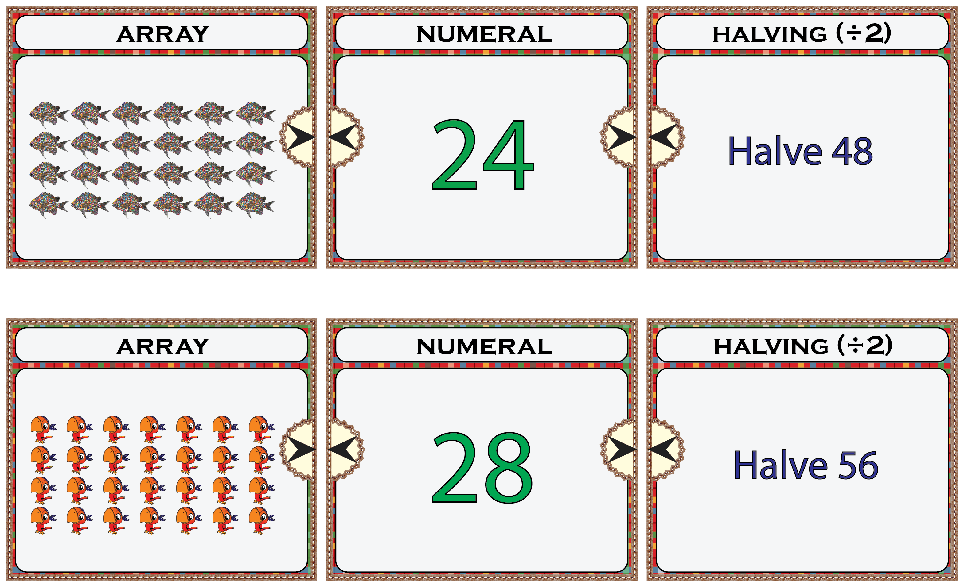 Math Center - Arrays and Halving | Made By Teachers