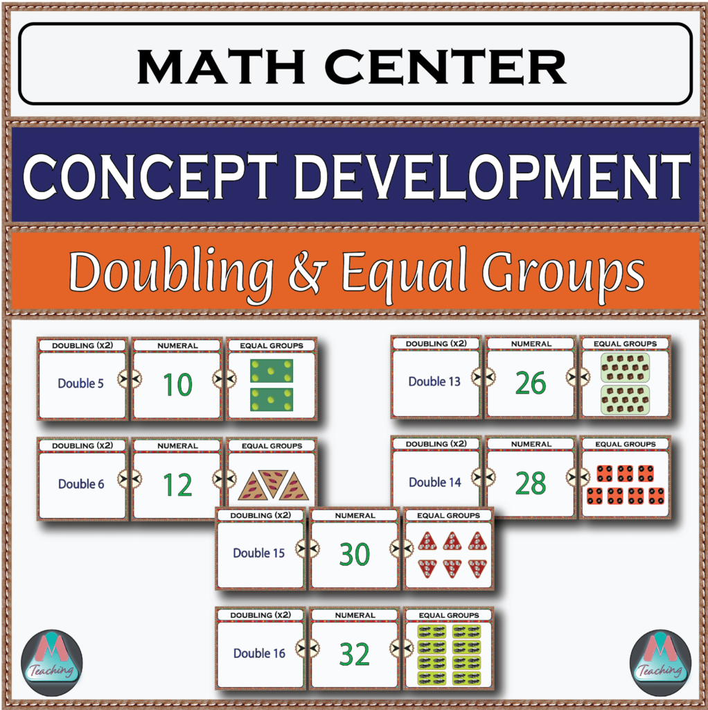 Math Center - Doubling and Equal Groups - Made By Teachers