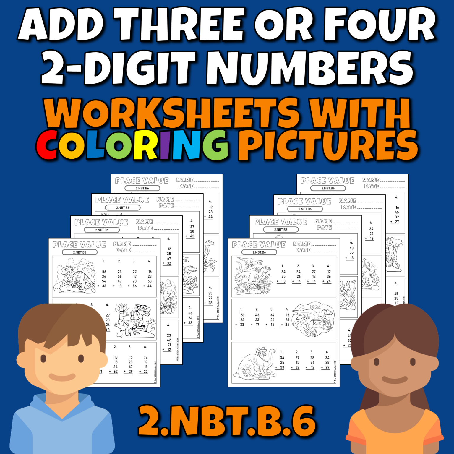 Add Three or Four 2-Digit Numbers 2.NBT.B6 | Made By Teachers