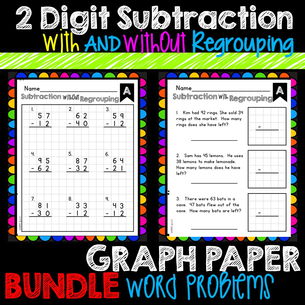 Grade 2 Worksheet Subtract 2 Digit Numbera In Columns No Borrowing K5 