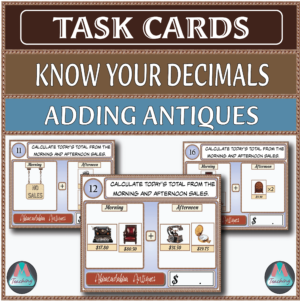 Decimals Task Cards - Add and Subtract Money - Made By Teachers