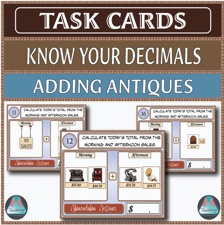 Decimals Task Cards - Add and Subtract Money - Made By Teachers
