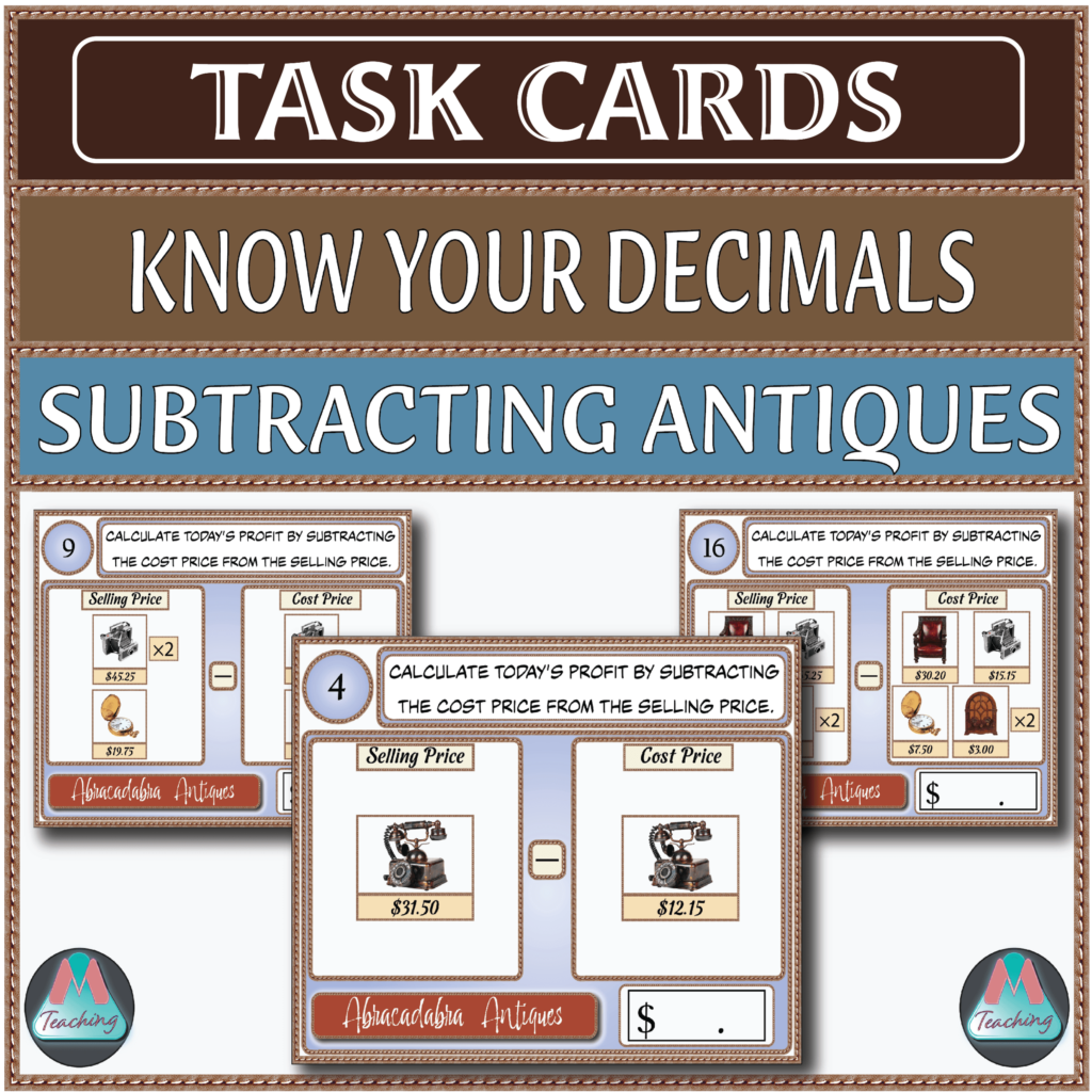 Decimals Task Cards - Add and Subtract Money - Made By Teachers
