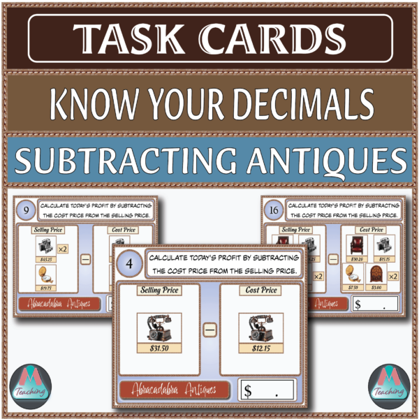 Decimals Task Cards - Subtracting Money | Made By Teachers