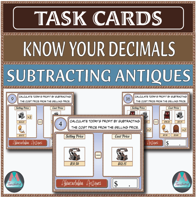 Decimals Task Cards - Add and Subtract Money - Made By Teachers