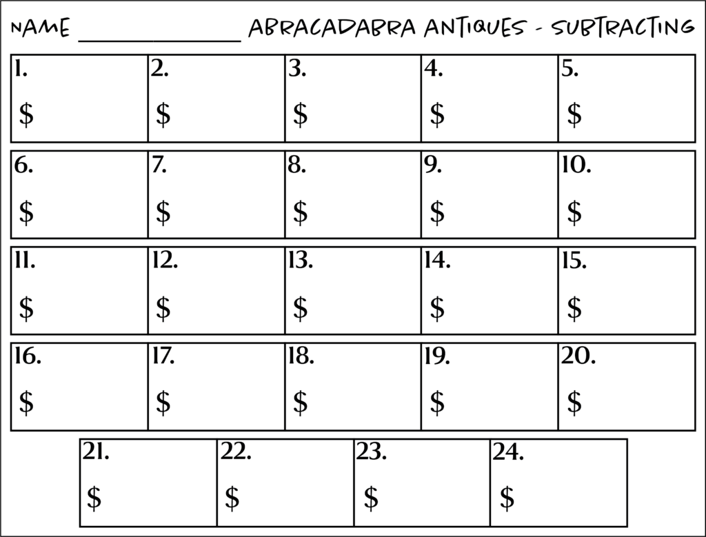 Decimals Task Cards - Subtracting Money | Made By Teachers