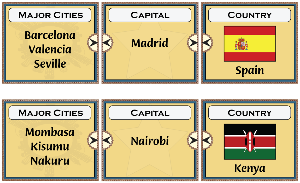 Geography Center: Countries & Cities Match Set 3 | Made By Teachers
