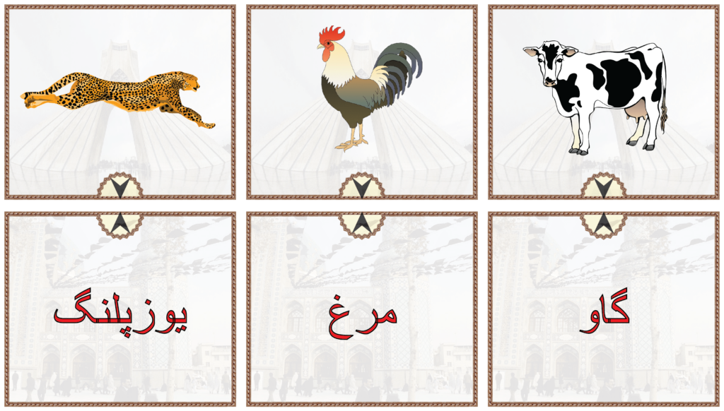 Persian (Farsi) Match -Animals - Made By Teachers