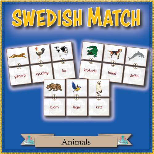 Swedish Vocabulary Match Bundle | Made By Teachers