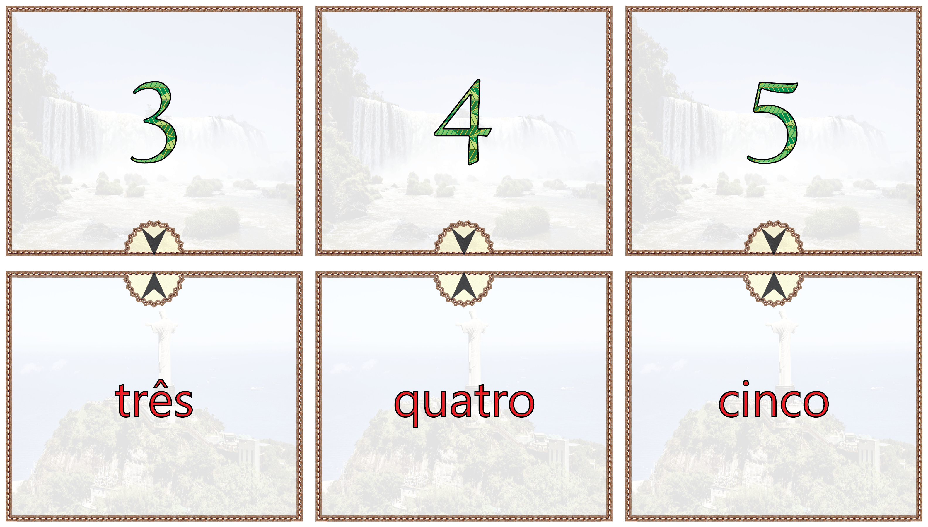 Portuguese (Brazilian) Match - Numbers & Colors | Made By Teachers