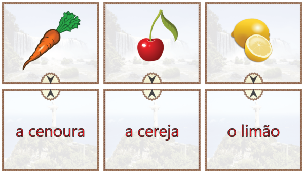 Portuguese (Brazilian) Match - Fruits & Vegetables - Made By Teachers
