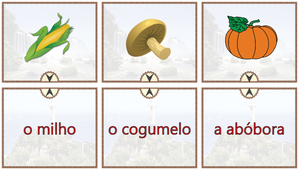 Portuguese (Brazilian) Match - Fruits & Vegetables - Made By Teachers