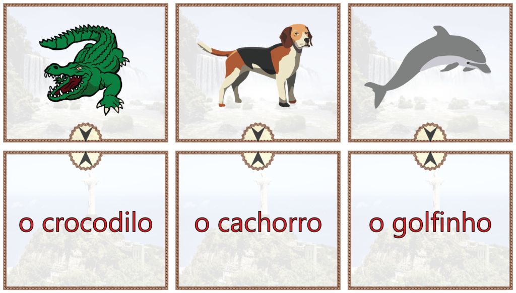 Portuguese (Brazilian) Match - Animals | Made By Teachers