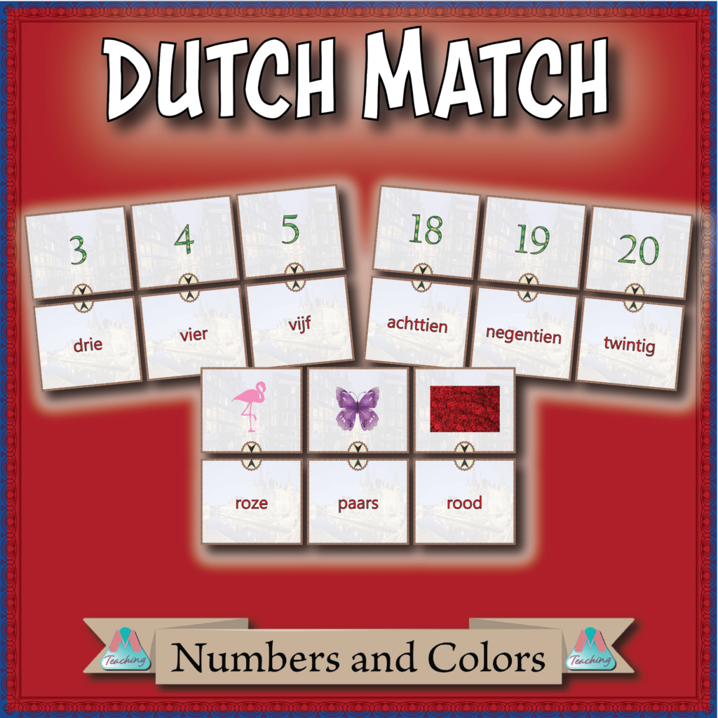 Dutch Match - Numbers and Colors | Made By Teachers