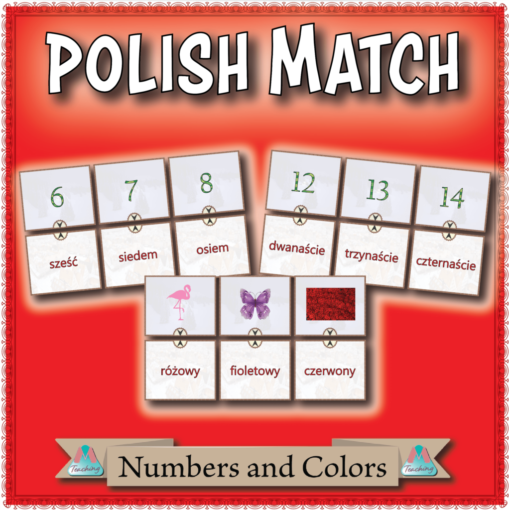 Polish Match - Numbers and Colors | Made By Teachers