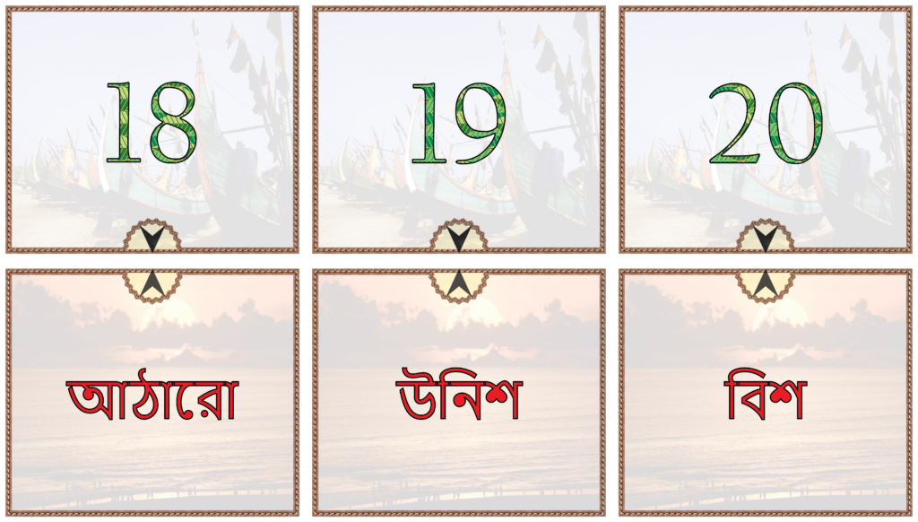 Bengali (Bangla) Match - Numbers and Colors | Made By Teachers
