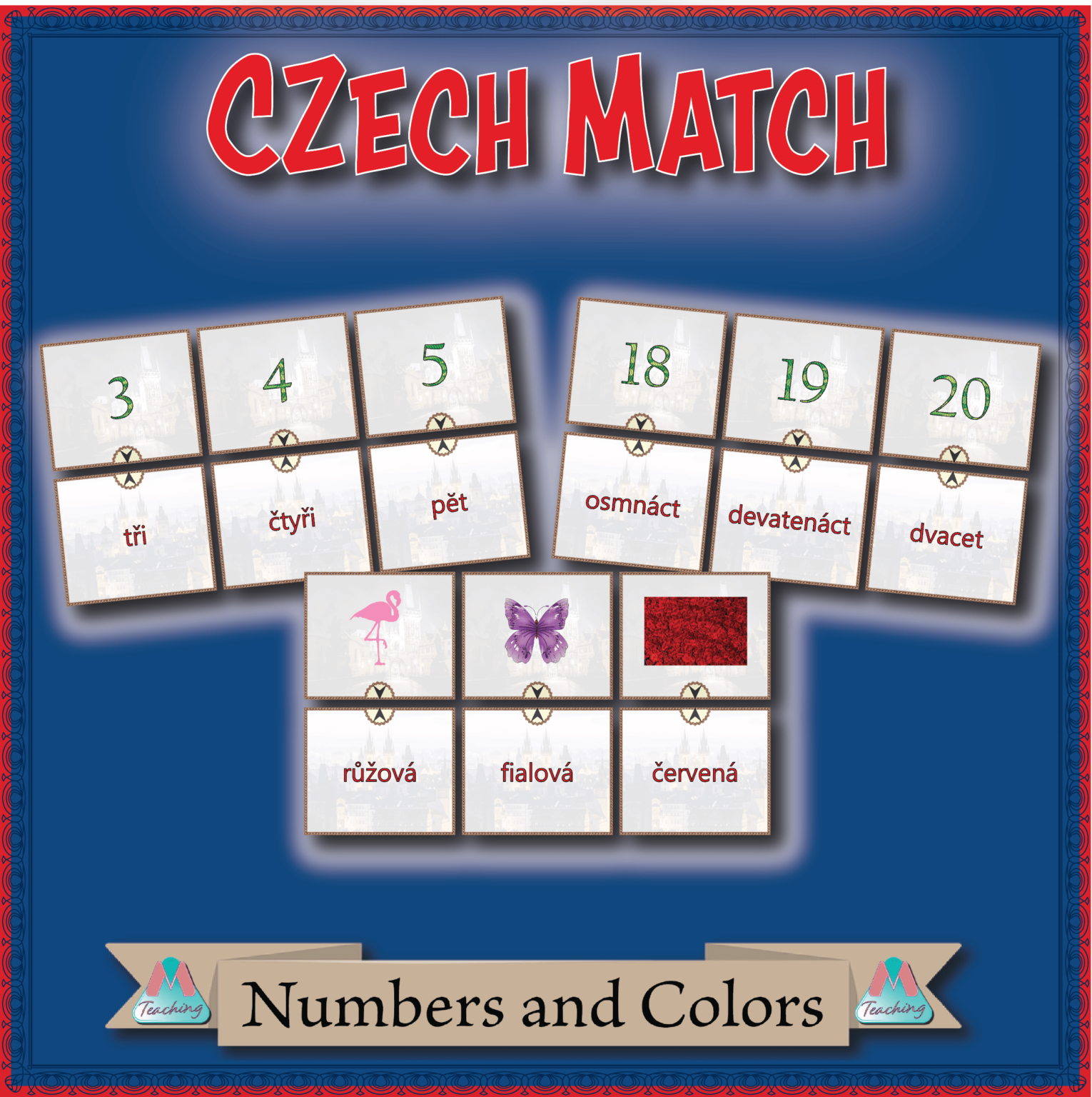 Czech Match - Numbers and Colors - Made By Teachers