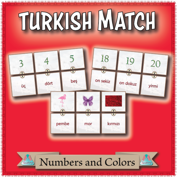 Turkish Match - Numbers and Colors - Made By Teachers