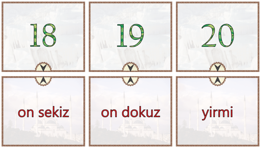 Turkish Match - Numbers and Colors - Made By Teachers