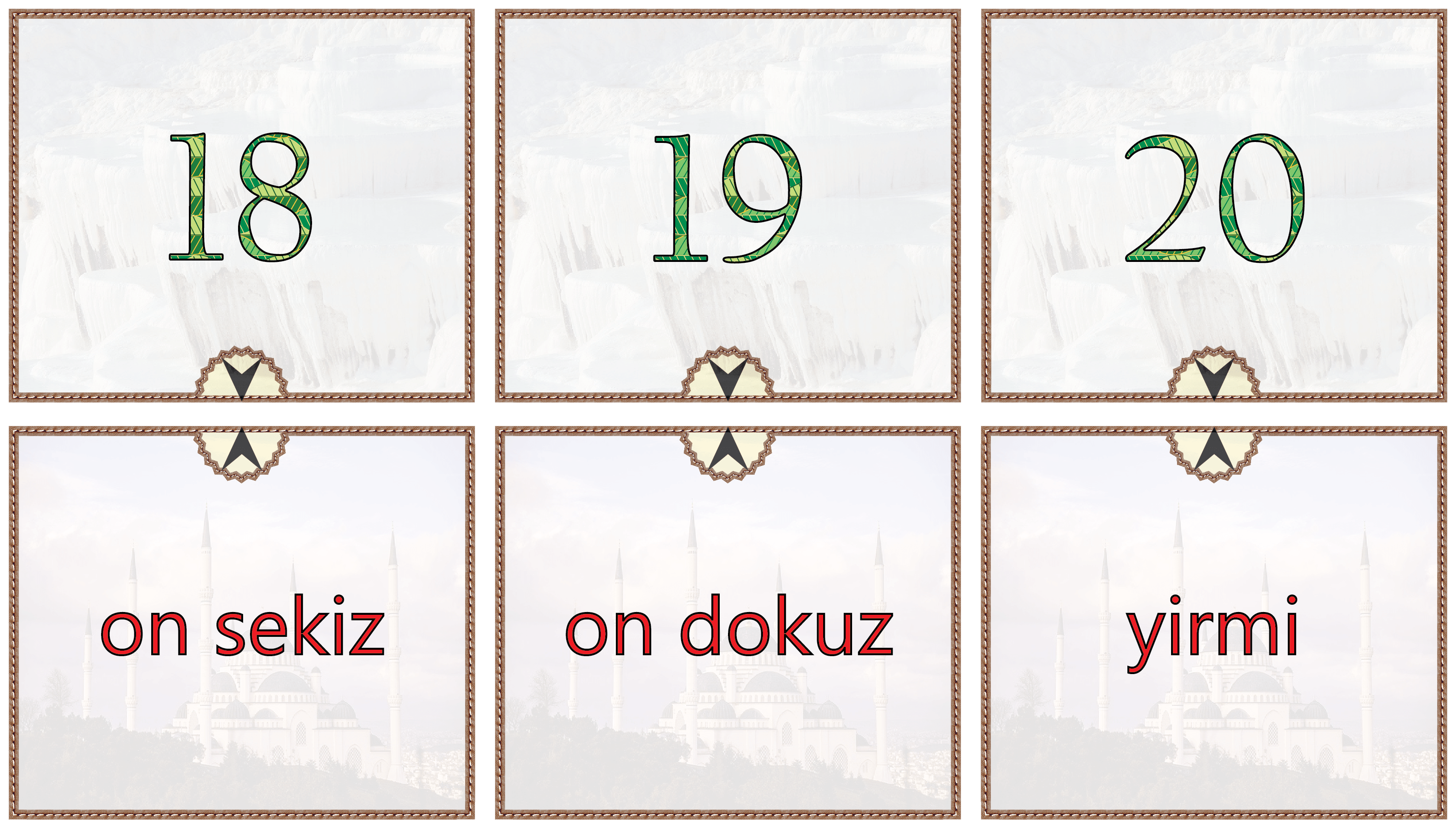 Turkish Match - Numbers and Colors | Made By Teachers