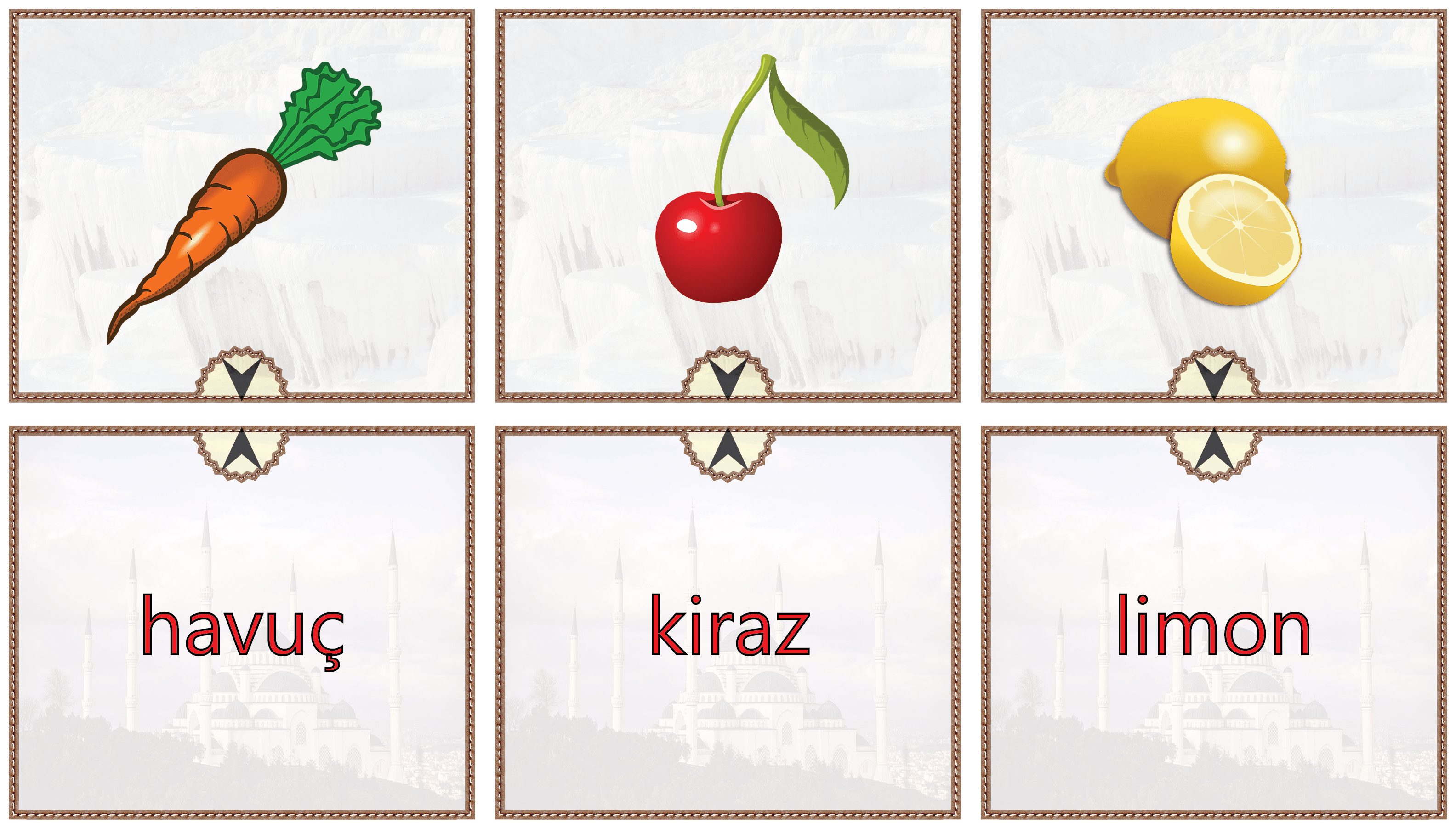 Turkish Match - Fruits and Vegetables - Made By Teachers