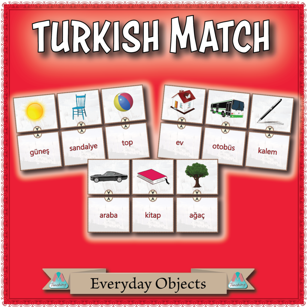 Turkish Match - Everyday Objects - Made By Teachers