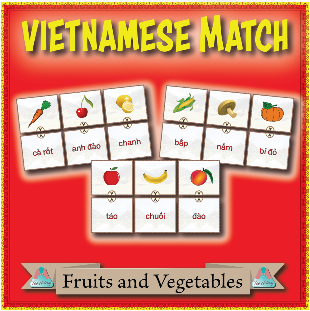 Vietnamese Match - Fruits and Vegetables | Made By Teachers