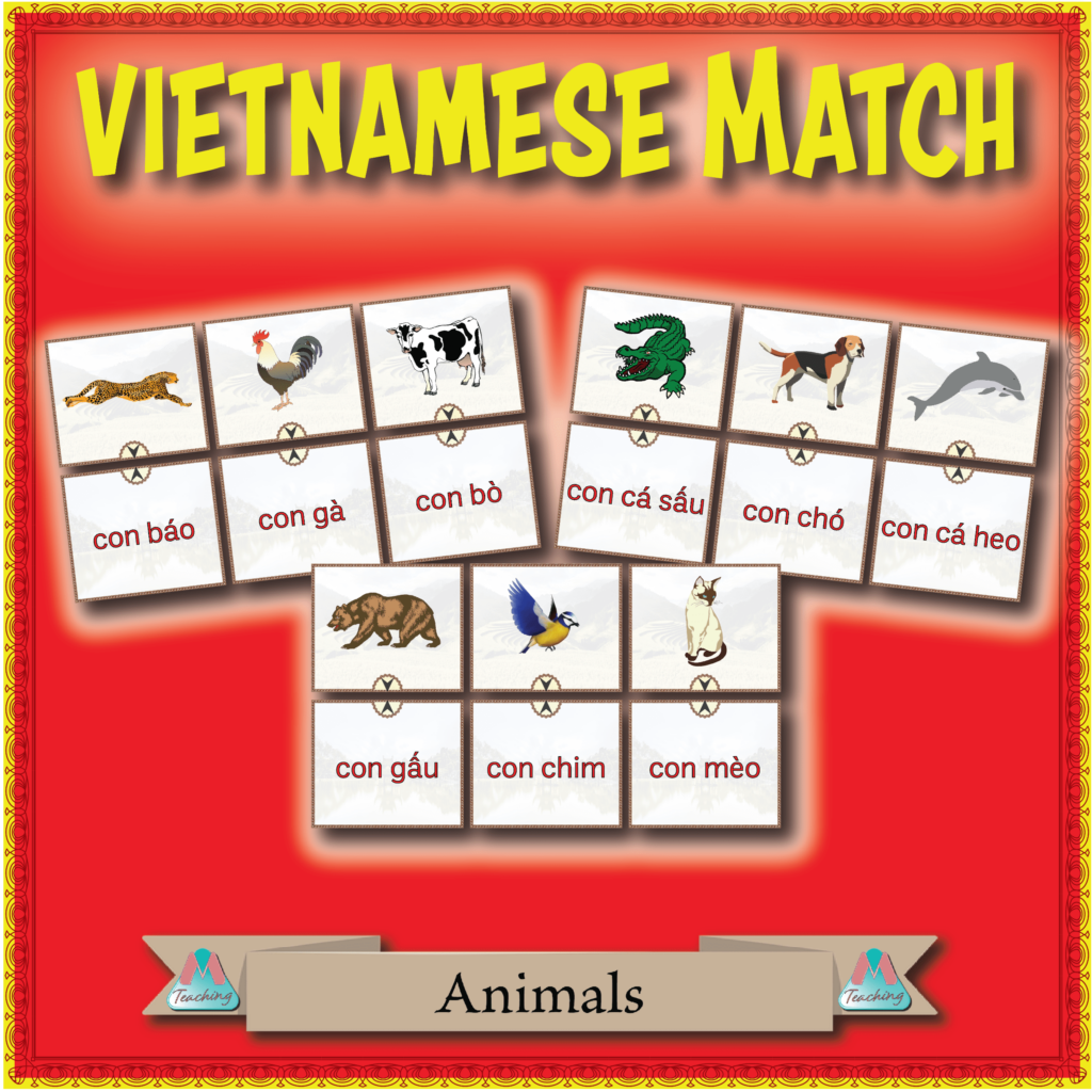 Vietnamese Vocabulary Match Bundle - Made By Teachers