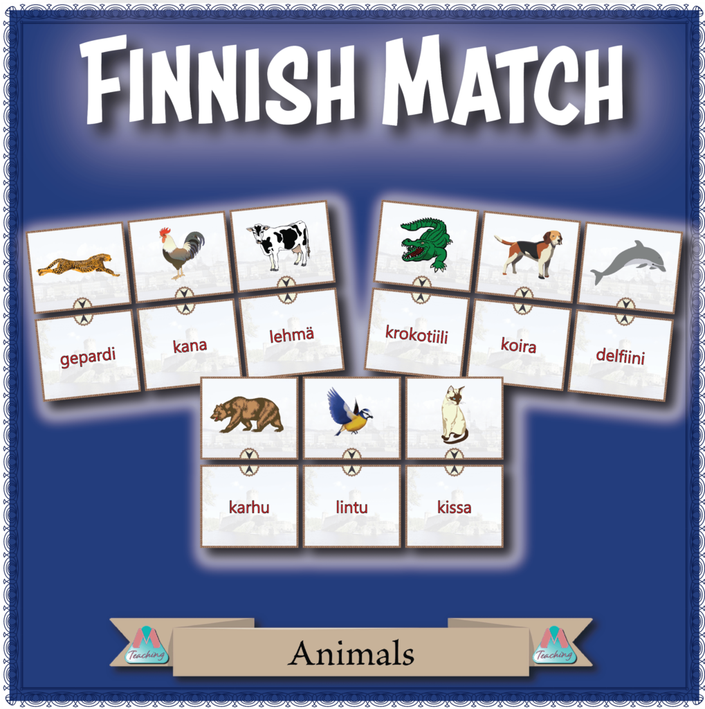 Finnish Vocabulary Match Bundle | Made By Teachers