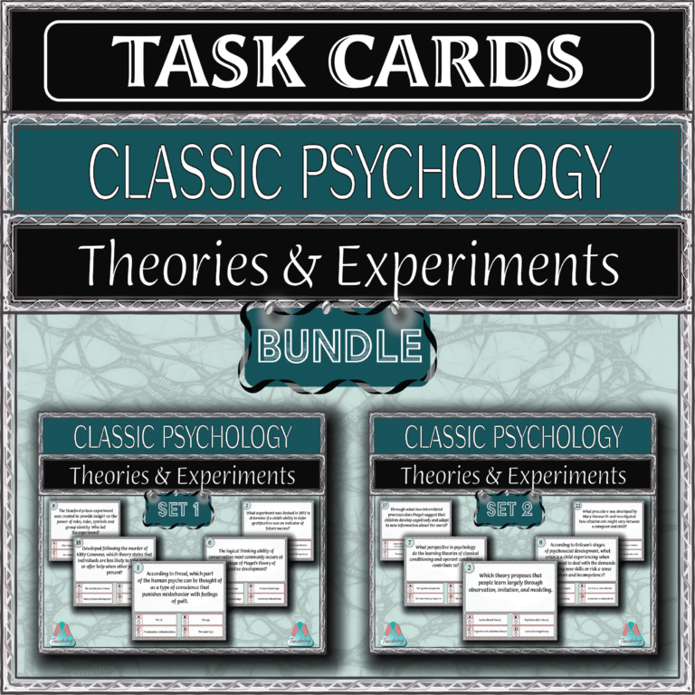Classic Psychology: Theories & Experiments Bundle - Made By Teachers