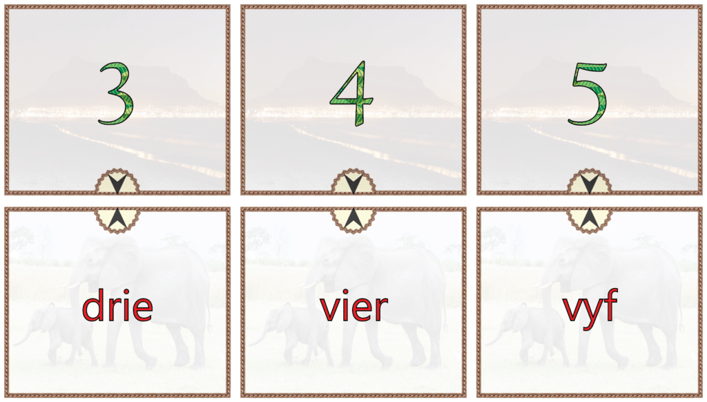 Afrikaans Match - Numbers and Colors - Made By Teachers