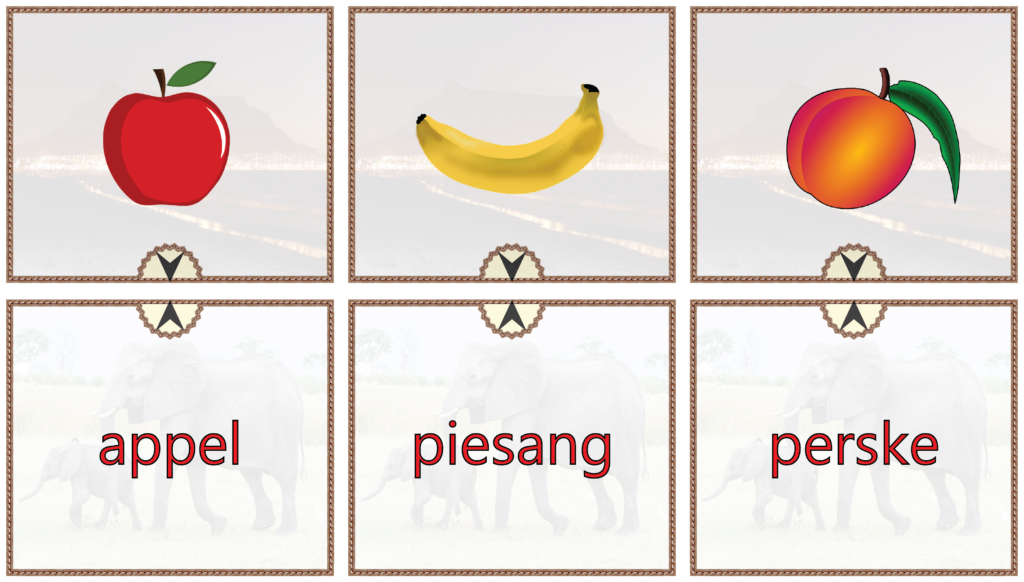 Afrikaans Match - Fruits and Vegetables | Made By Teachers