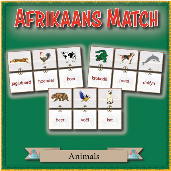Afrikaans Match - Animals - Made By Teachers